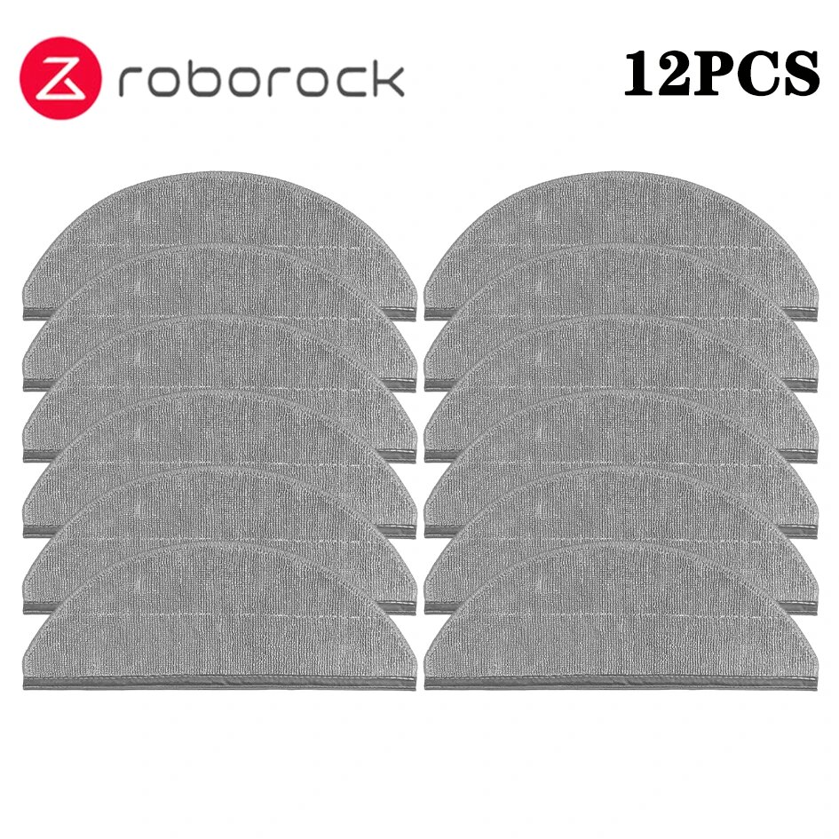 12шт Запчастей Roborock - Моющие подушечки, Серый/Бежевый