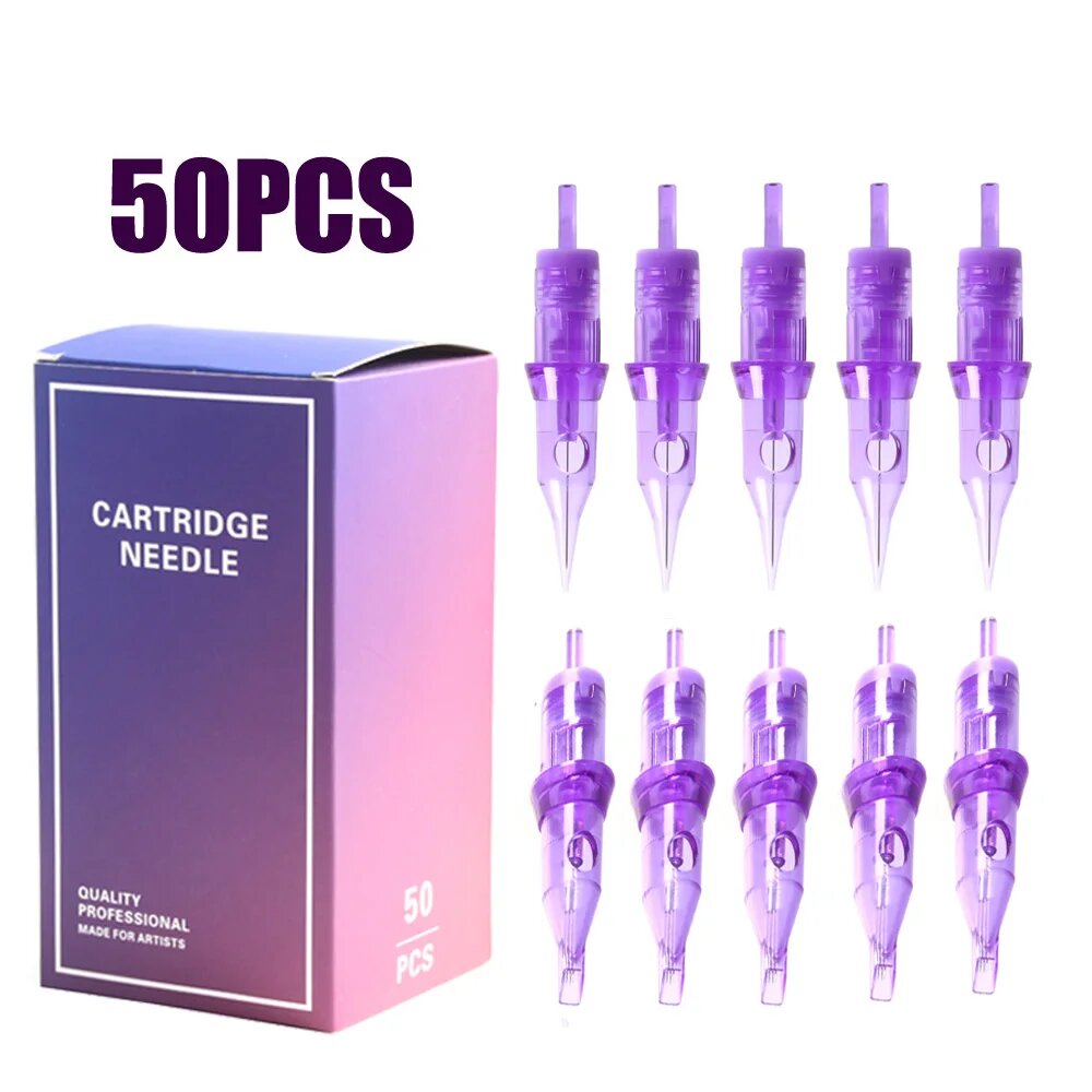 Профессиональные одноразовые иглы для татуировки PurpleTattooNeedle 3RL 7RL 7RS 5RM 1013RM, 100PCS