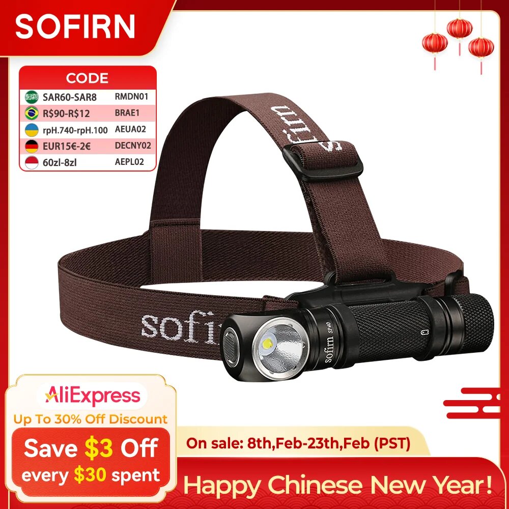 Налобный фонарь Sofirn SP40 1200 лм