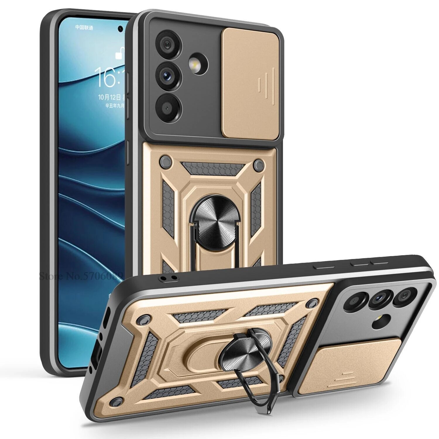 Чехол A17 A37 A57 для Samsung Galaxy A17 5G, ударопрочный магнитный чехол Gold, For Samsung A57 5G