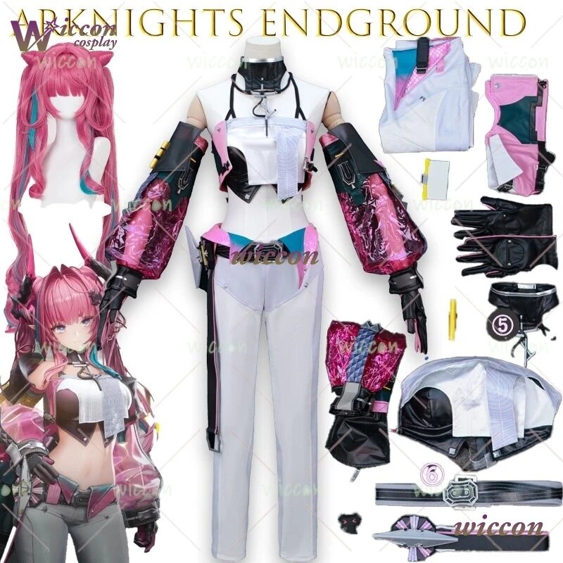 Косплей костюм Ивонн Аркнайтс из Arknights S, suit wig