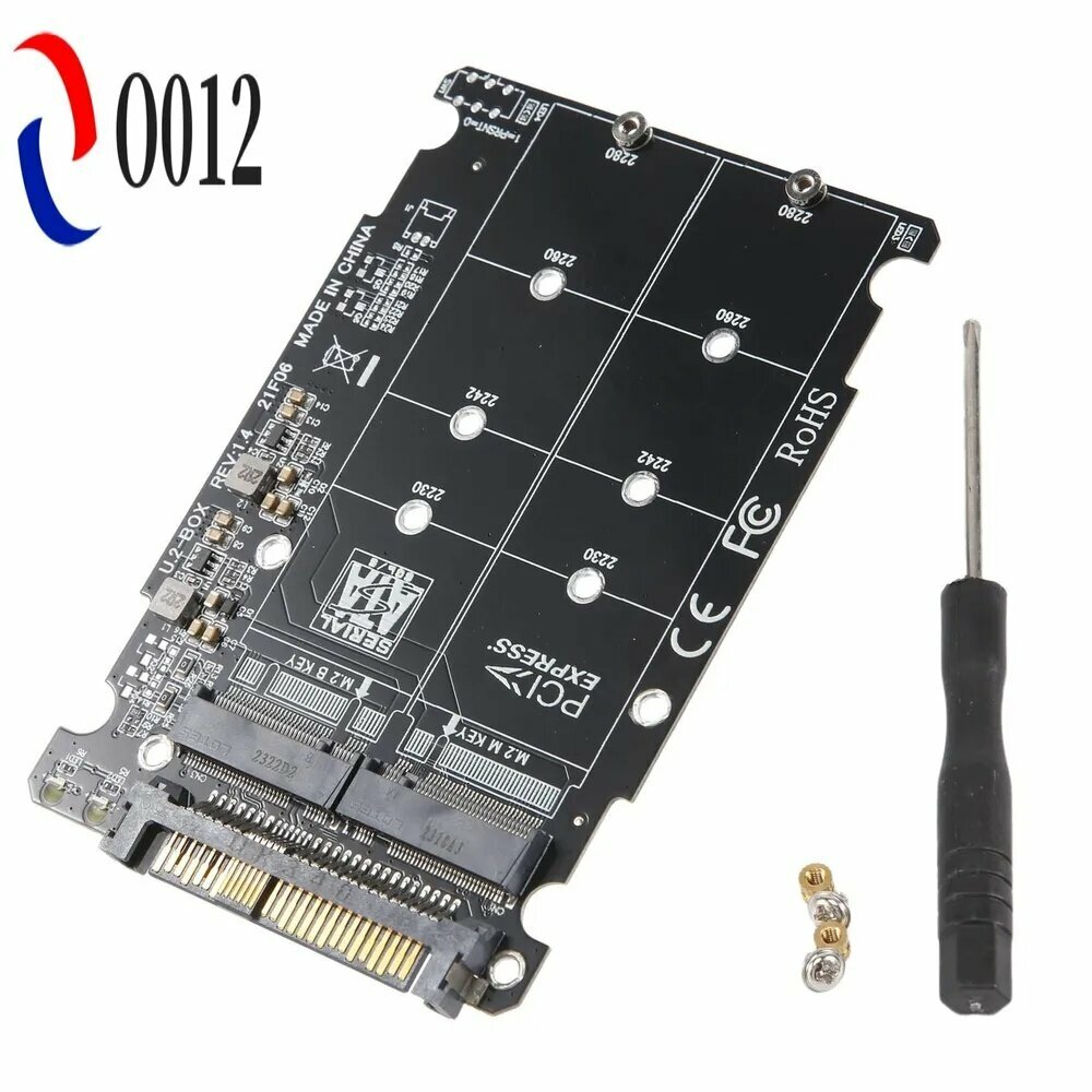 (M W X 2 в 1 M.2 NVMe SATA U2PCB NVME SSD Key M B к U.2 SFF-8639 Адаптер PCIe M2 Converter Запчасти совместим с настольных компьютеров