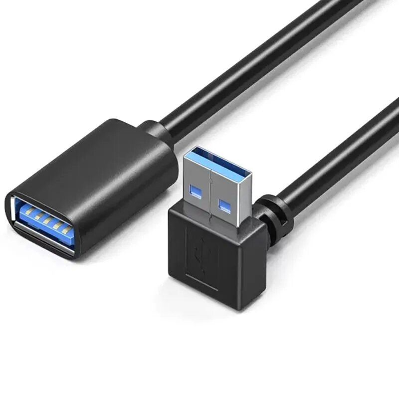 (1 штука) удлинитель usb3.0 с углом наклона 90 градусов-0,3 м-верхний изгиб