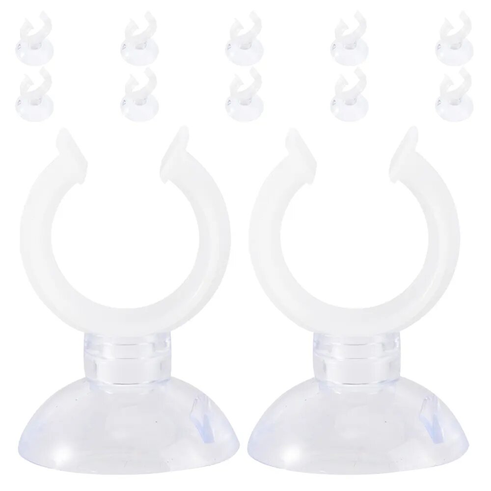 Аквариумные пластиковые присоски с зажимами для водяных и воздушных шлангов, 12 шт