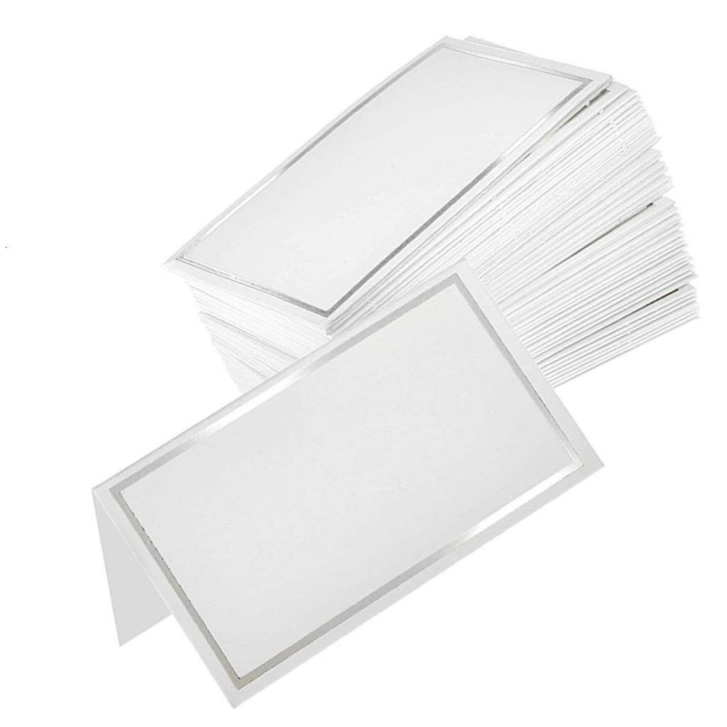 Складные карточки для рассадки, 50 шт, Серебро