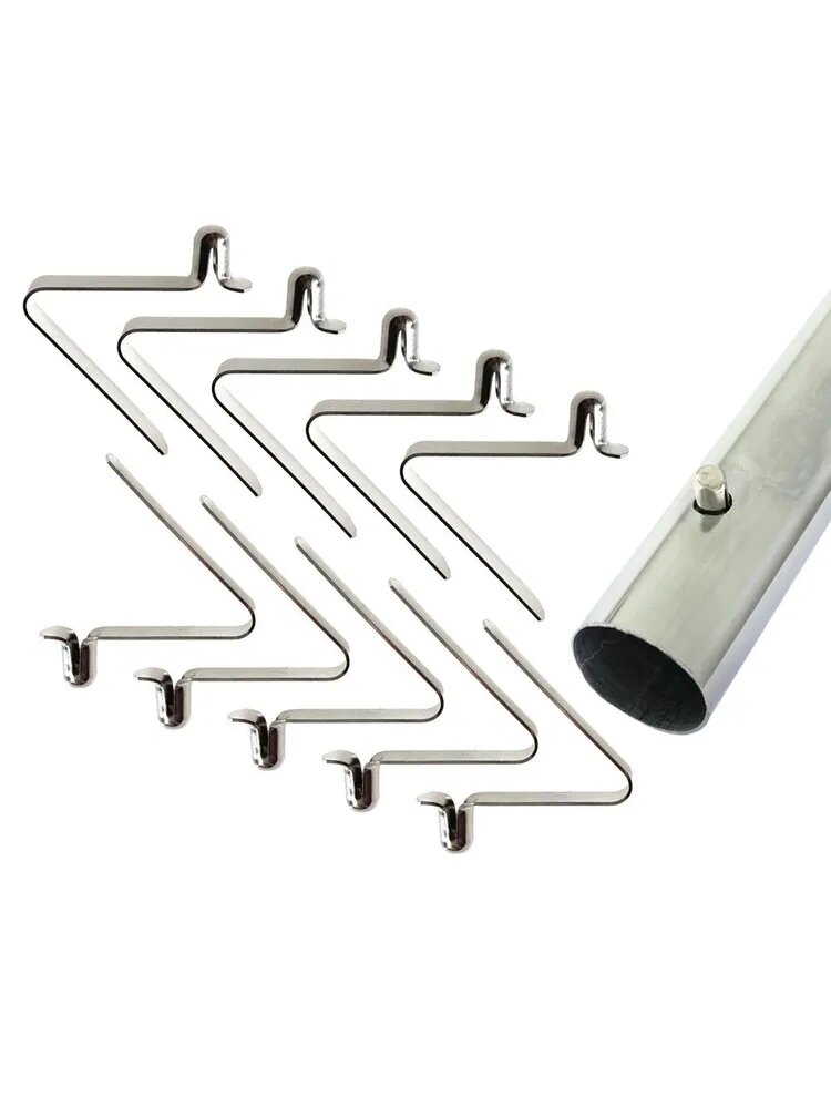 Комплект пружин с кнопкой-фиксатором V-образных для труб 16-25 мм с одной кнопкой D5x8 мм (10 шт.)