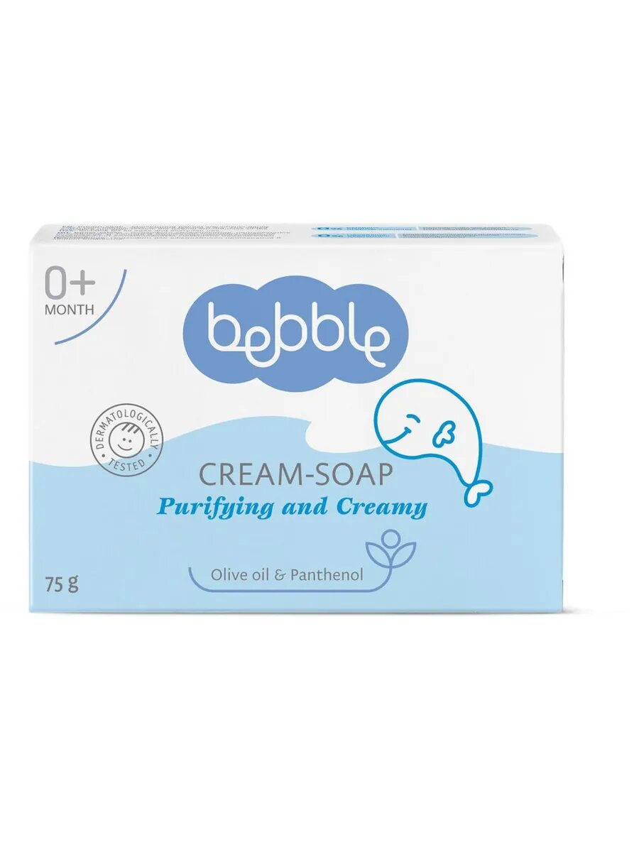 Bebble Крем-мыло твердое детское, крем-мыло, 75 г, 1шт.
