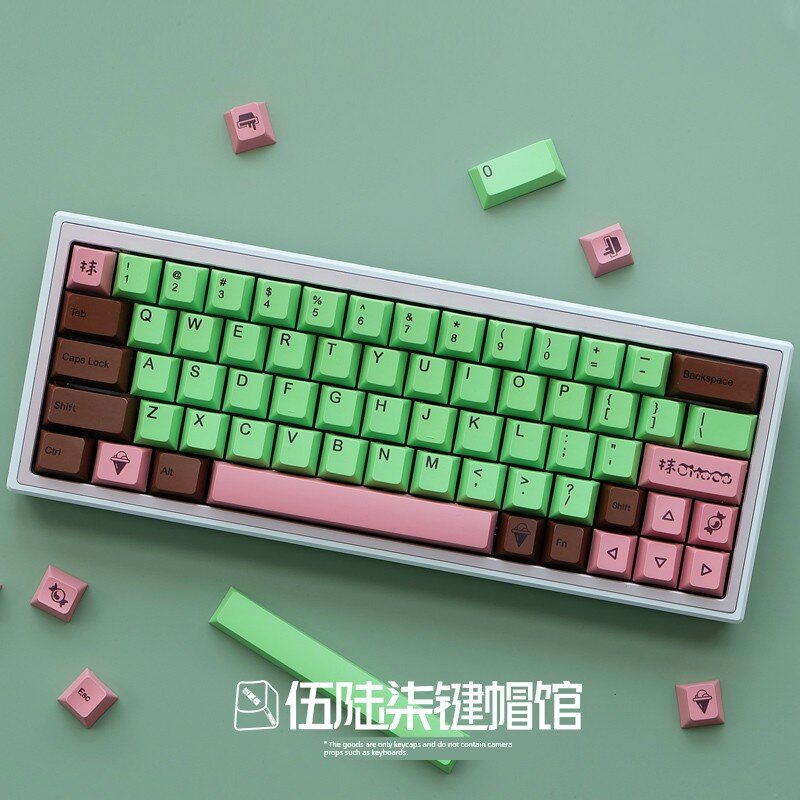 Оригинальные кейкапы XDA Mario avocado honey milk matcha из PBT с сублимационной печатью, совместимые с 61/87/98