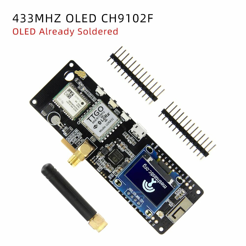 Meshtastic T-Beam V1.2, 433MHz, OLED, Q408