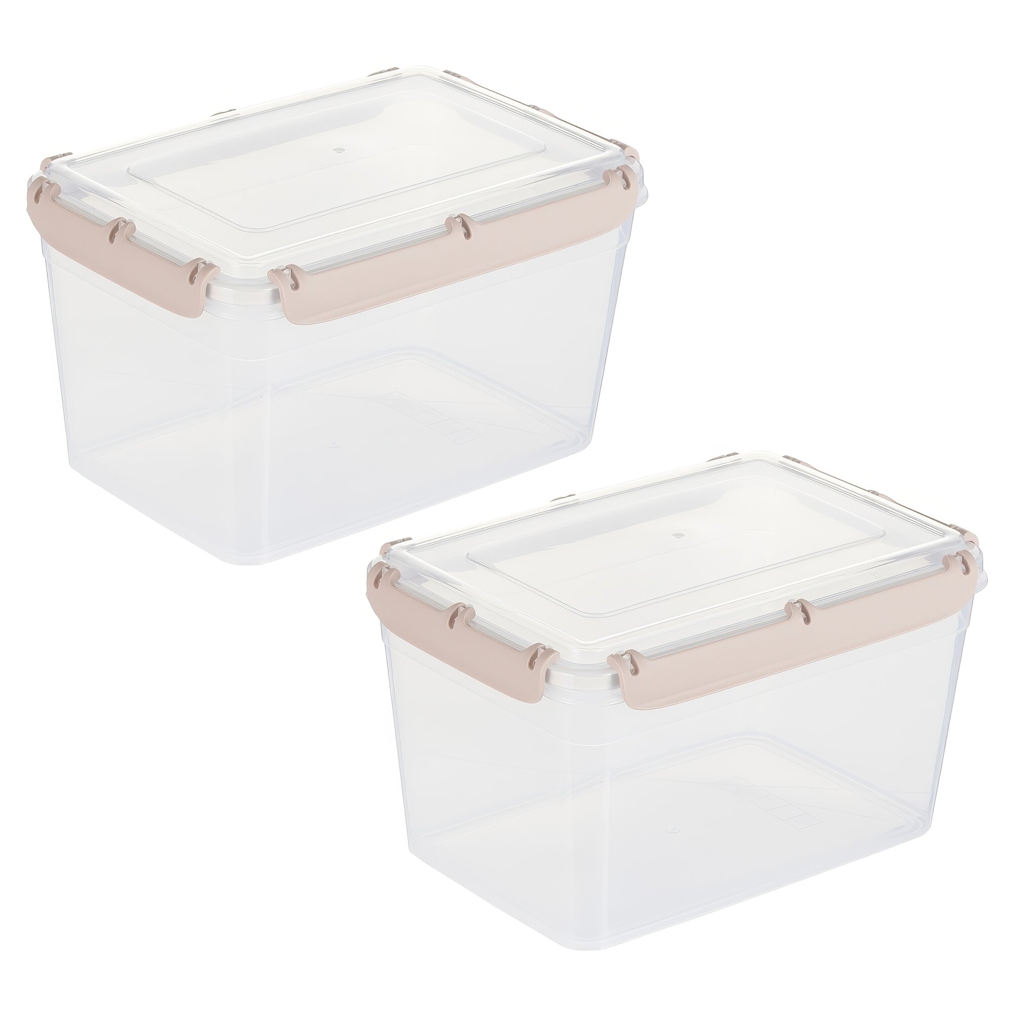 Набор контейнеров Werner Eletto 51576, 2 предмета, пластик, прозрачный, бежевый