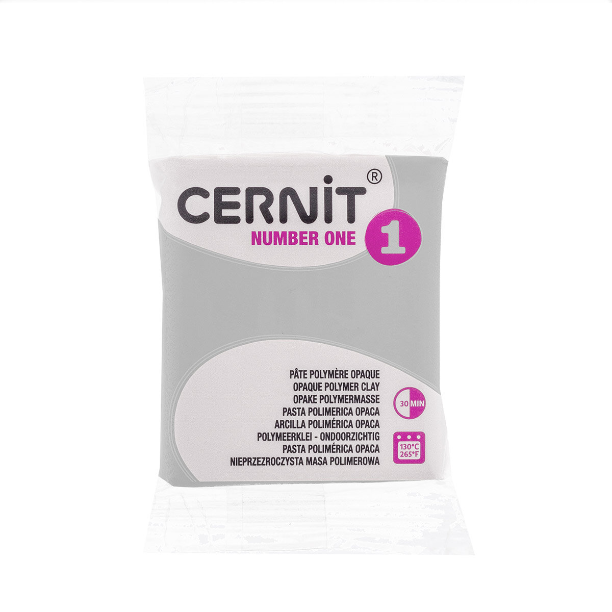Полимерная глина запекаемая (пластика), Cernit № 1, 56 г (150 серый)
