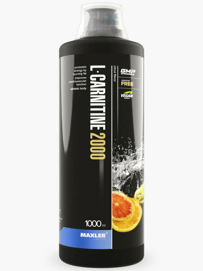Л-Карнитин жидкий веганский Maxler L-Carnitine 2000 mg - 1000 мл, цитрус