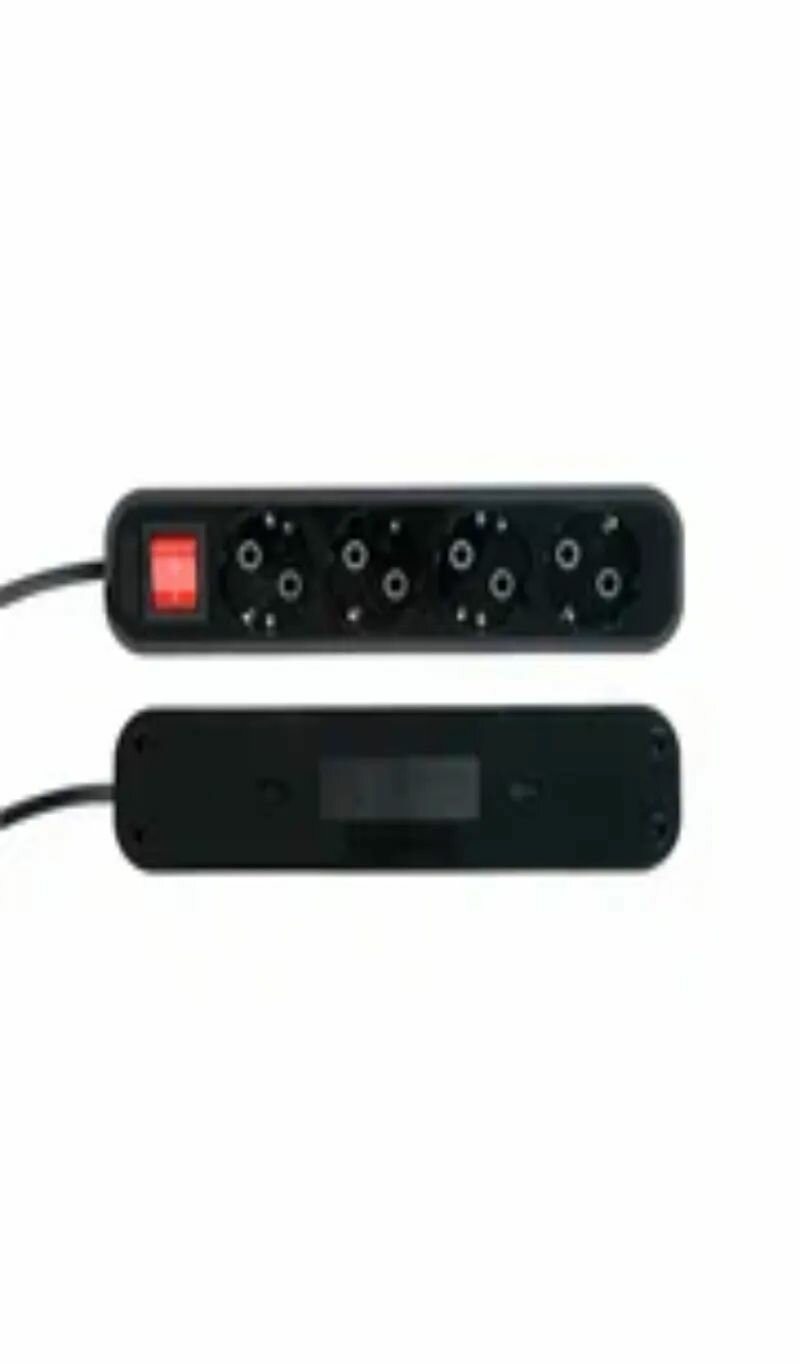 Удлинитель сетевой Гарнизон EPB-G4-B-3, 4 розетки, черный, 3м