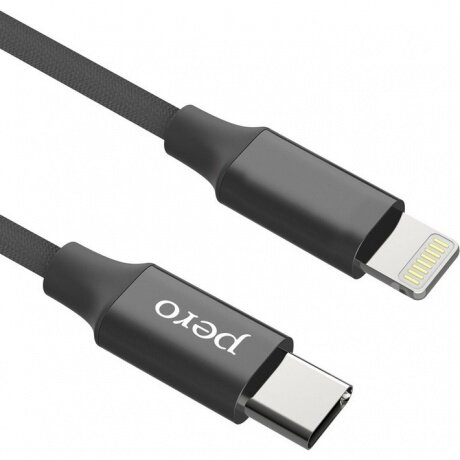 Дата-кабель PERO DC-05 Type-C to Lightning 3А 1м Black