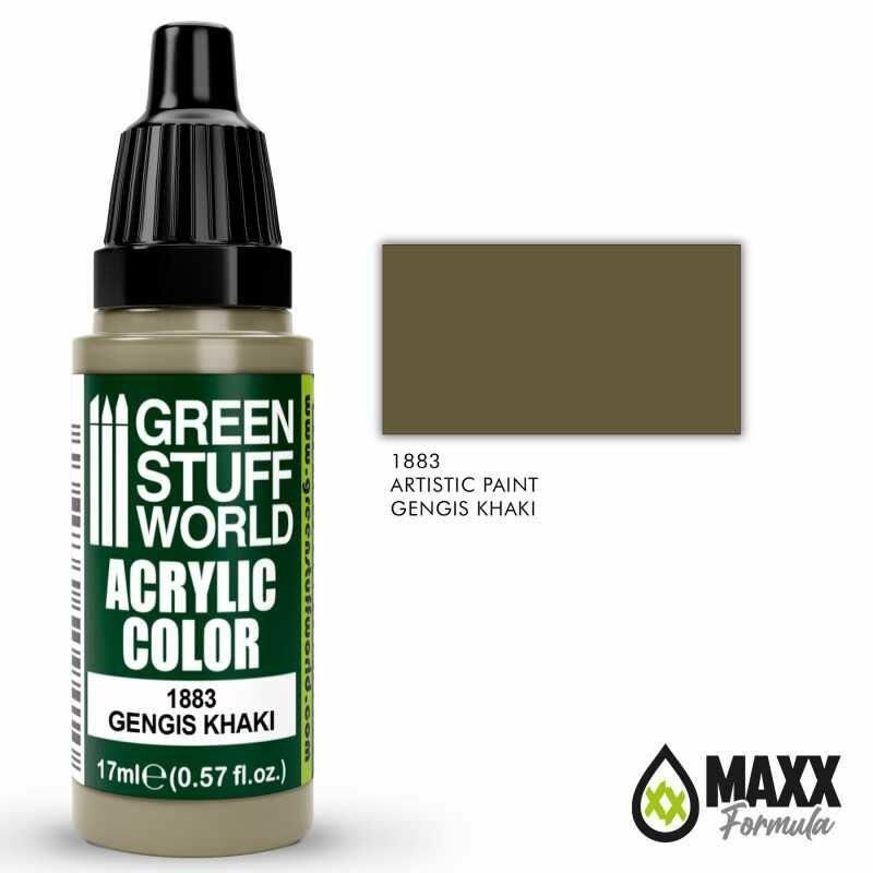 Краска акриловая 1883 цвет Gengis Khaki, 17 мл, Acrylic Color, Green Stuff World