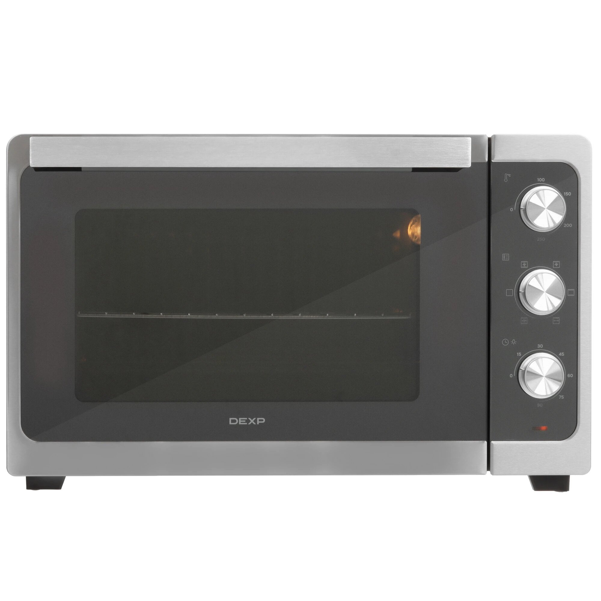 Мини-печь DEXP DEO-6020, 2000 Вт, 60 л, с таймером и регулировкой температуры, черная