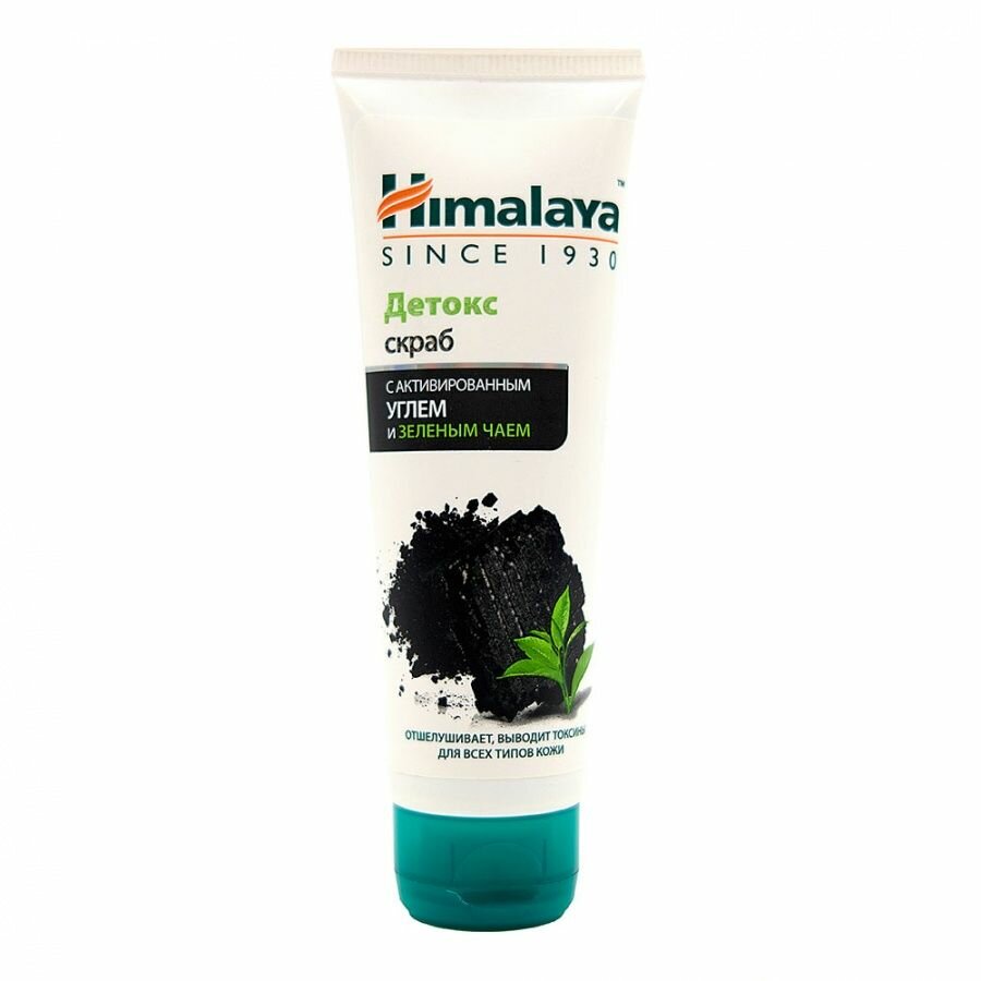 HIMALAYA Detox Scrub Скраб Детокс с активированным углём и зелёным чаем 75мл