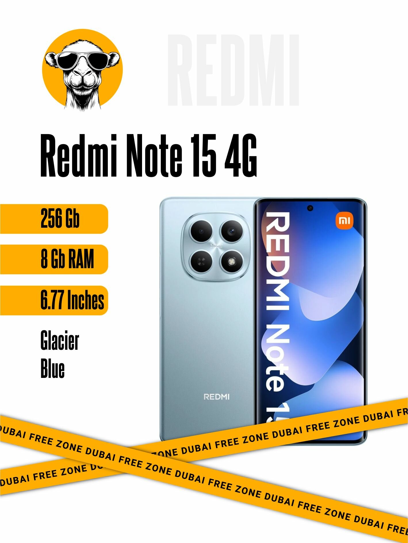 Смартфон Redmi Note 15 4G 8/256Gb Glacier Blue