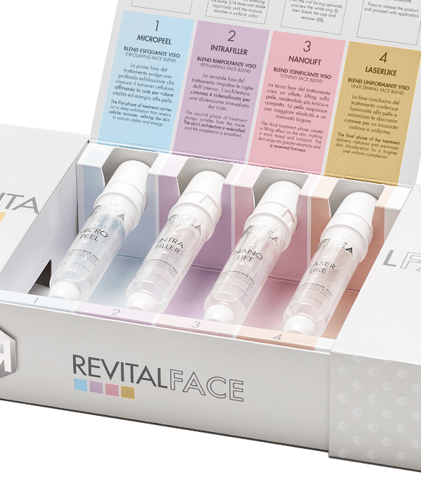 RHEA Revitalface Intensive Longevity Face and Neck Treatment - Система безъинекционной мезотерапии, 4 x 15 мл