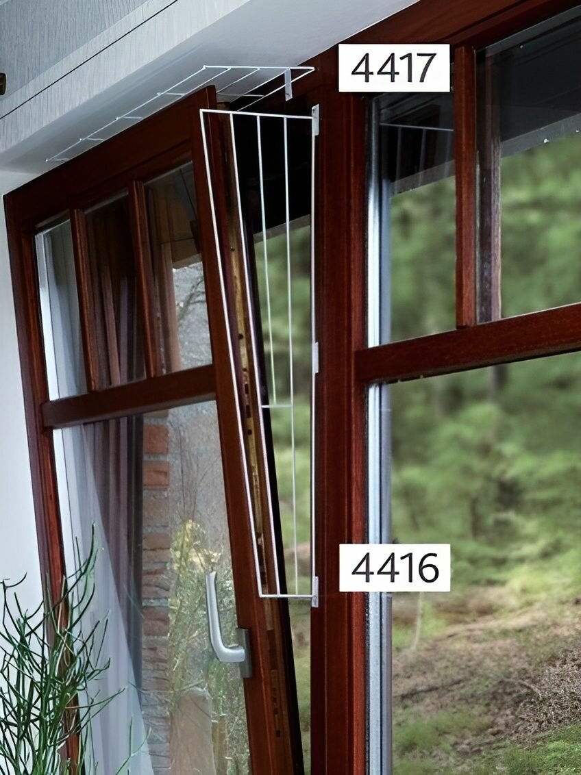 Решетка защитная для окон, Ограждение для животных, боковая панель, 62 х 16 х 8 см, белый