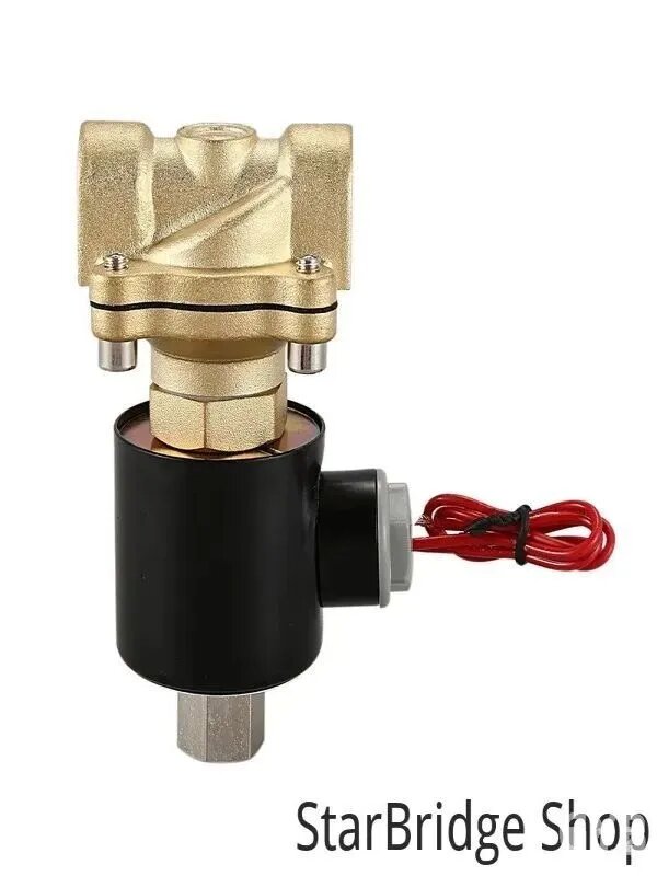 1/2-дюймовый DN15 нормально открытый N/O латунный электрический электромагнитный клапан 220 В пневматический клапан для воды, нефти, газа