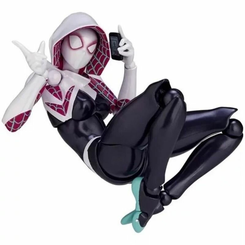Yamaguchi Style 004 -Паук Гвен Передвижной кабинет, Spider Gwen Stacy-Паук/Гвен Стейси, фигурка для мальчиков и девочек