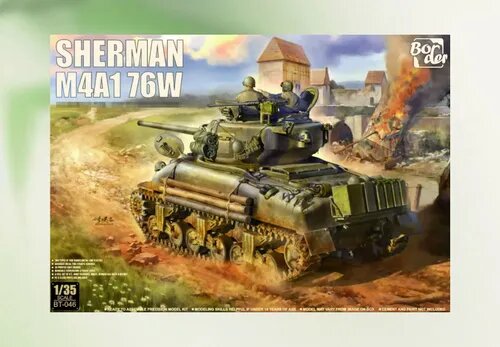 Border BT-046 1/35 Sherman M4A1 76mm Оружие Тип башни сборная модель танка(Модель без солдат.)