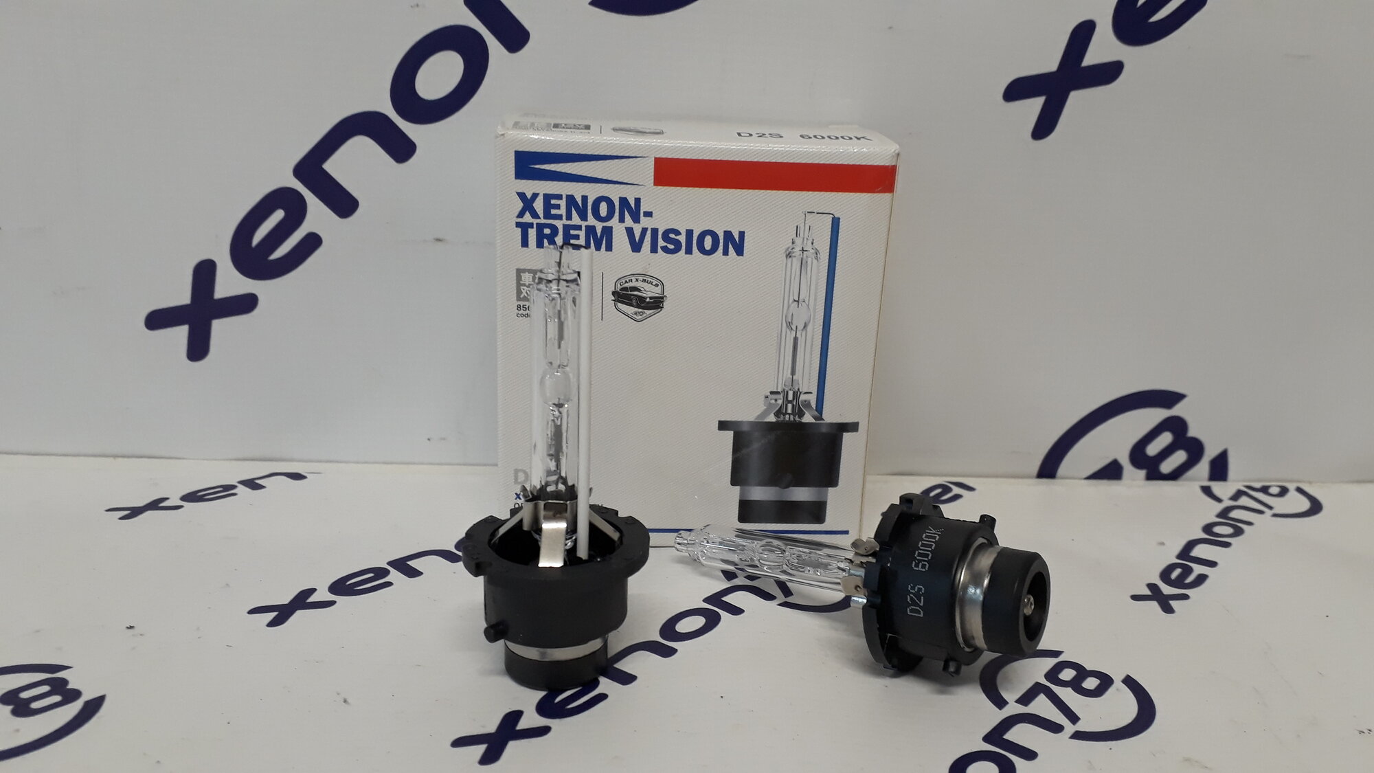 Ксеноновые лампы D2S TREM VISION 6000K (+60% больше света, холодно - белый свет) - 2 шт.