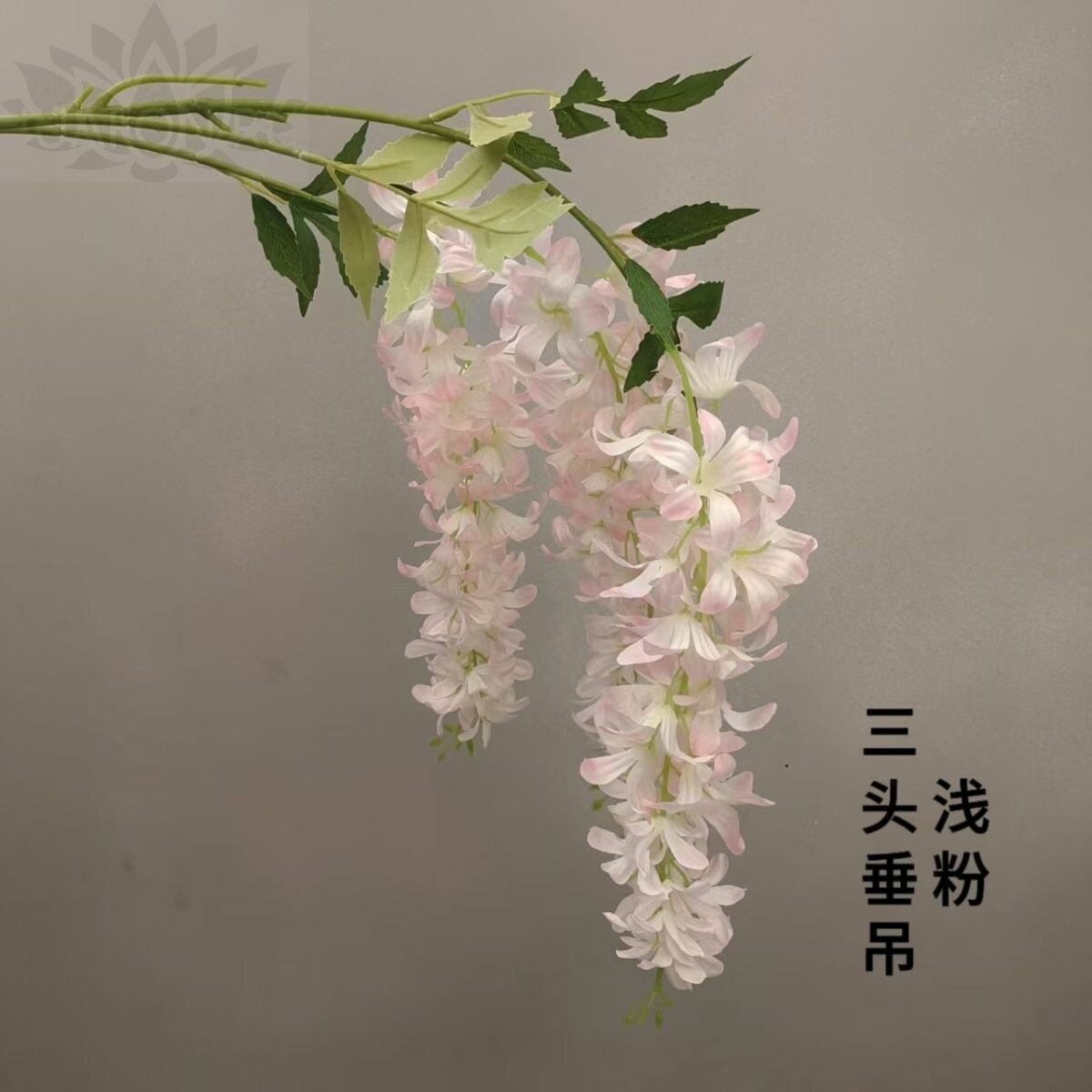 Искусственные цветы для декораторов Глициния весенняя ампельная 2шт розовая фитостен флористическая ветка