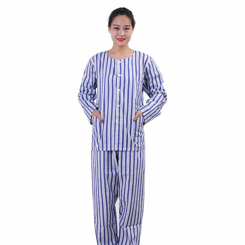 Хлопковый комплект больничных халатов для женщин-пациенток, больничная пижама, одежда для медсестер, мужская одежда для пациентов, утепленная для осени и зимы.