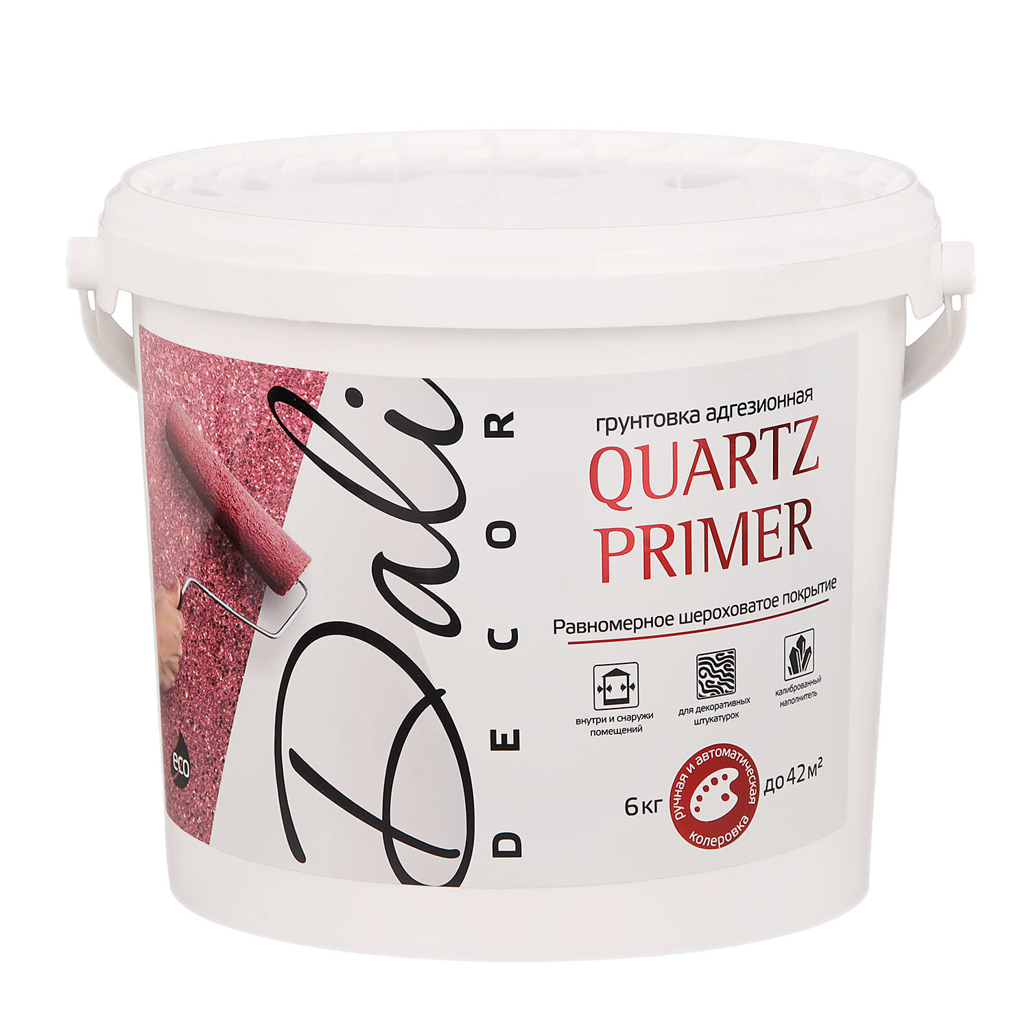 Грунтовка акриловая DALI-DECOR Quartz Primer для внутренних и наружных работ, адгезионная, 6 кг
