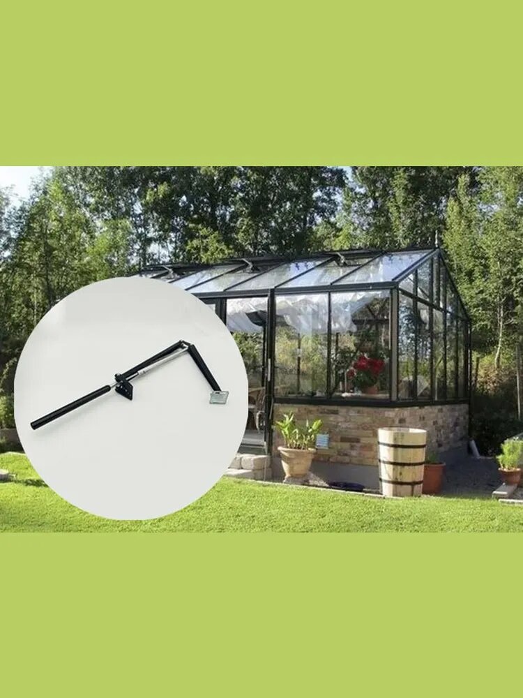 Термопривод для теплиц для автоматического открывания форточек теплиц. Черный