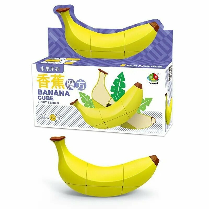 Кубик рубика в форме Банана Fanxin Banana Cube / Развивающая головоломка / Желтый