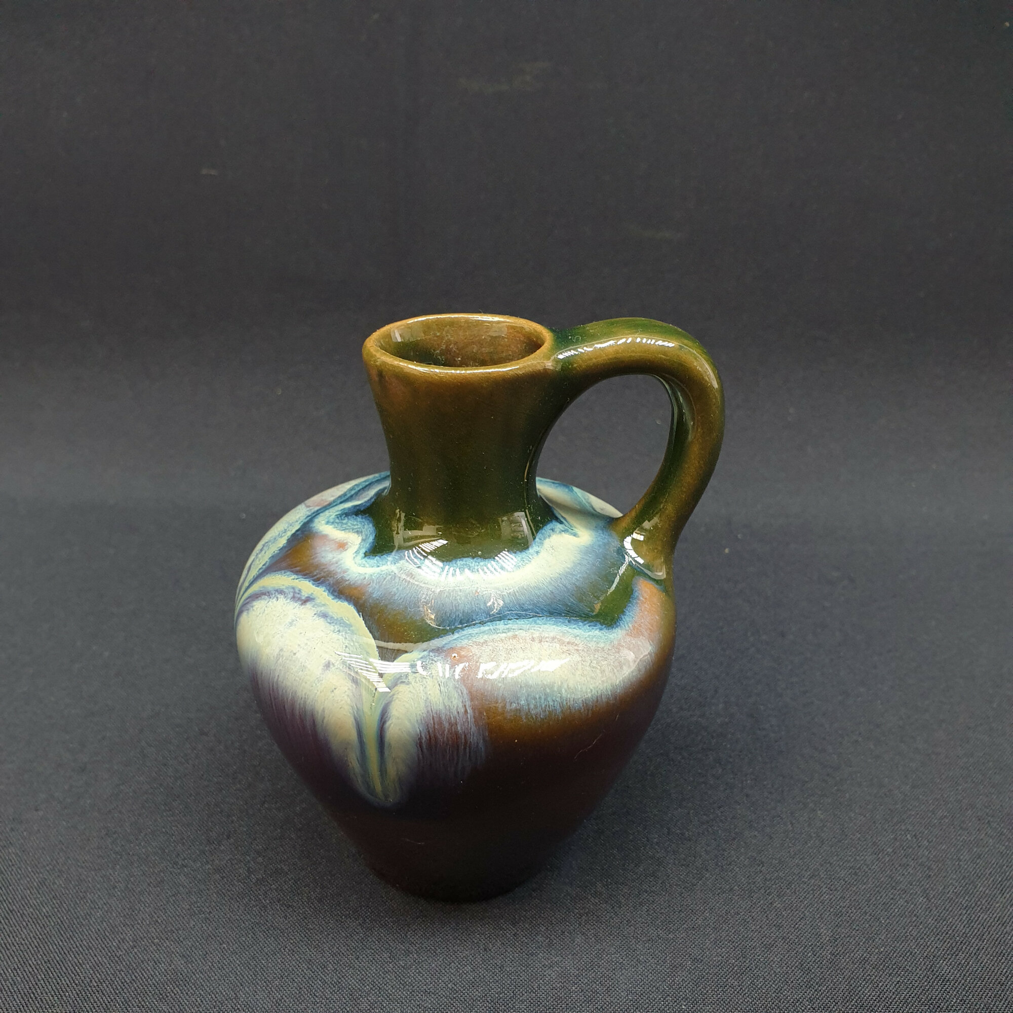 Винтажный кувшин , обливная керамика, 250 мл, винтаж СССР