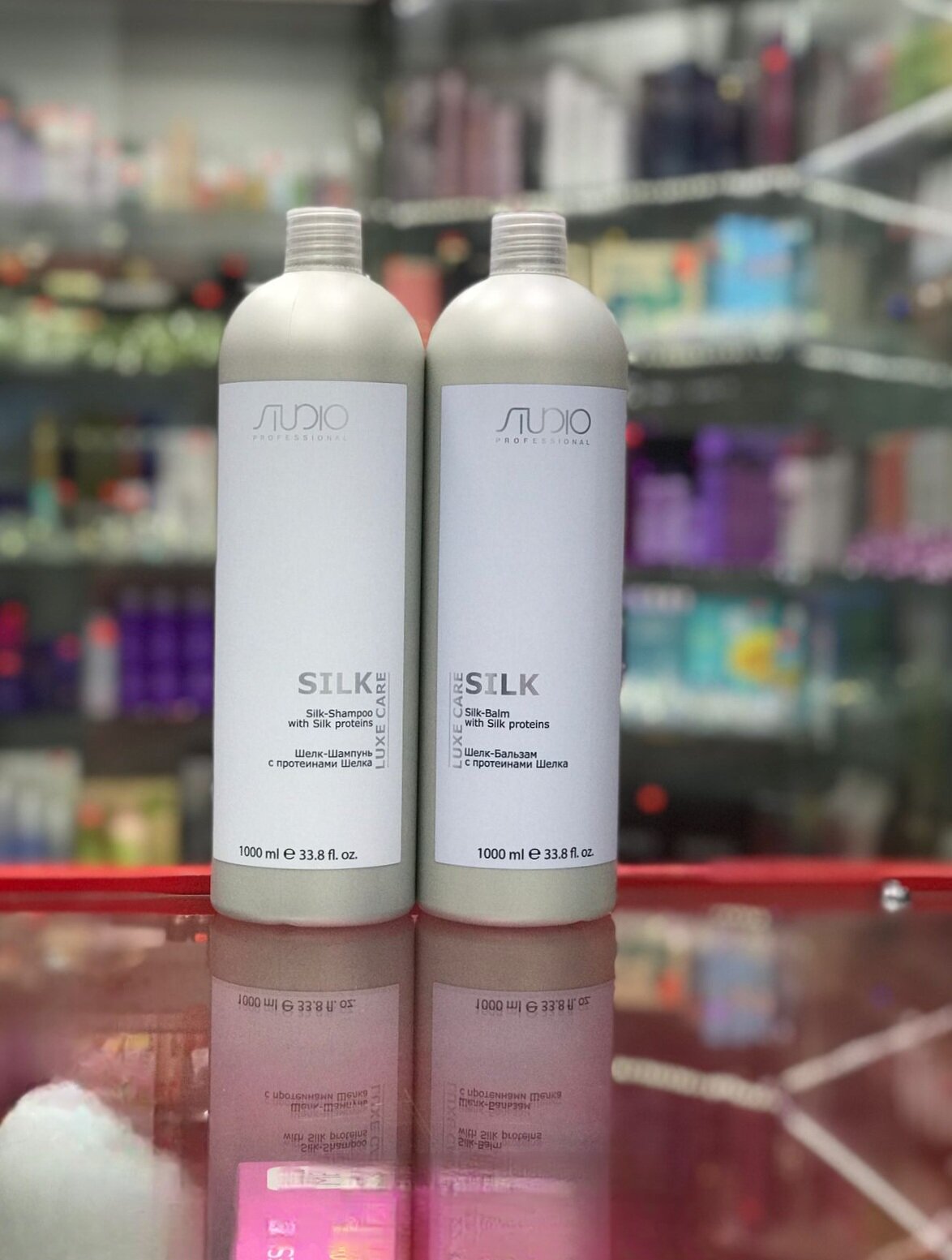 Набор шампунь шелк 1000мл и бальзам 1000мл Kapous Professional Silk Luxe Care для всех типов волос