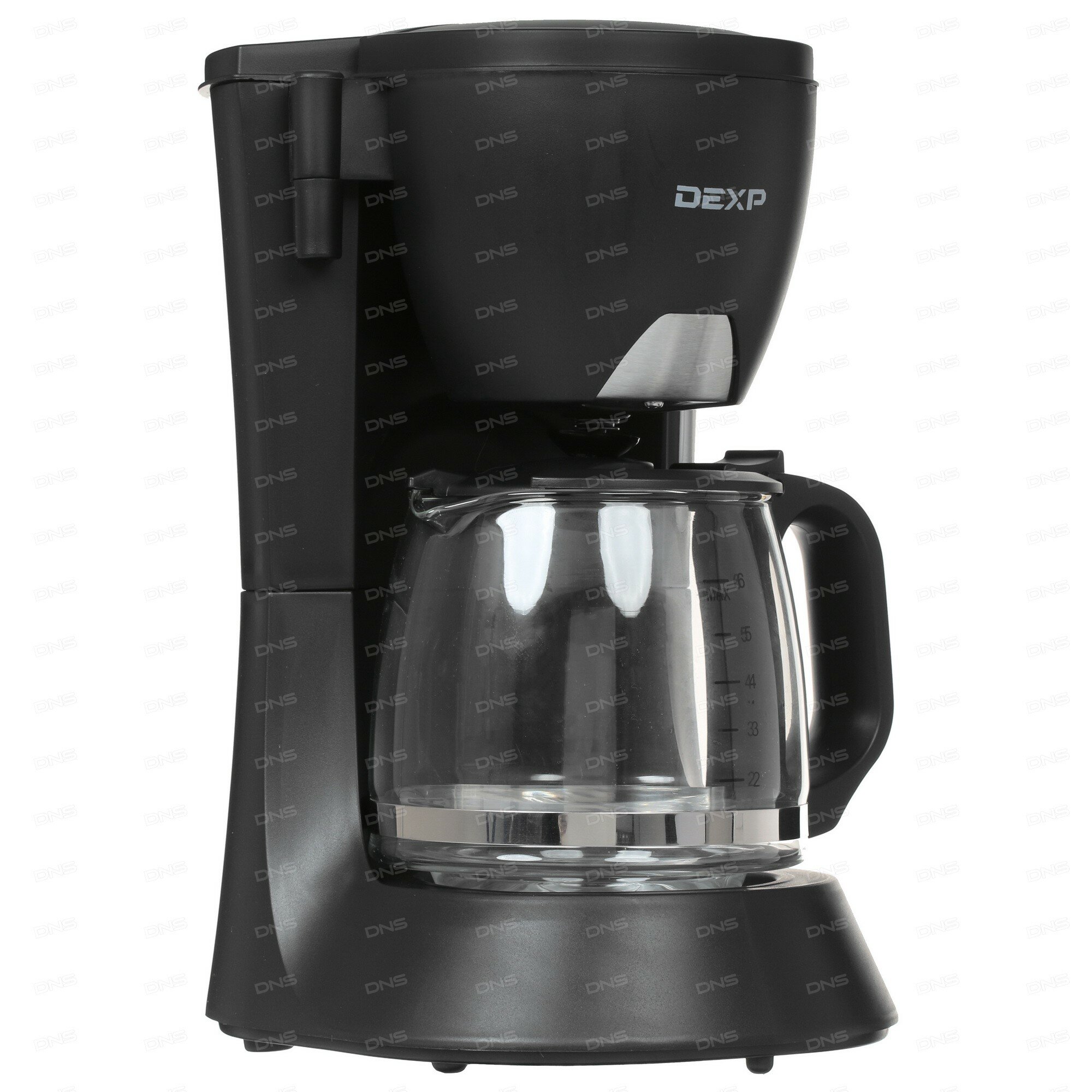 Кофеварка DEXP DCM-0600, капельная, нейлоновый фильтр, пластик, черная