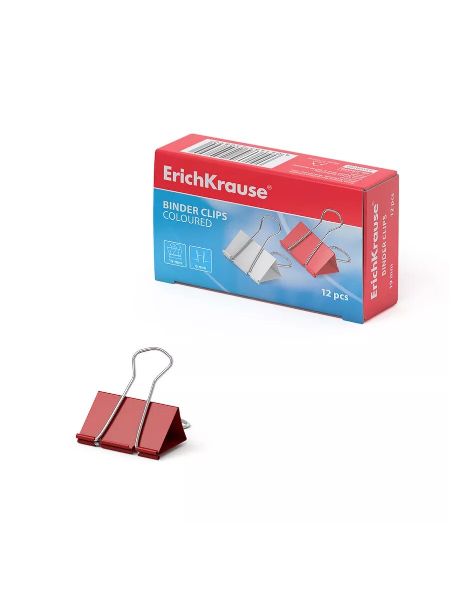 Зажимы для бумаг Classic, 19мм, ассорти, 12 шт