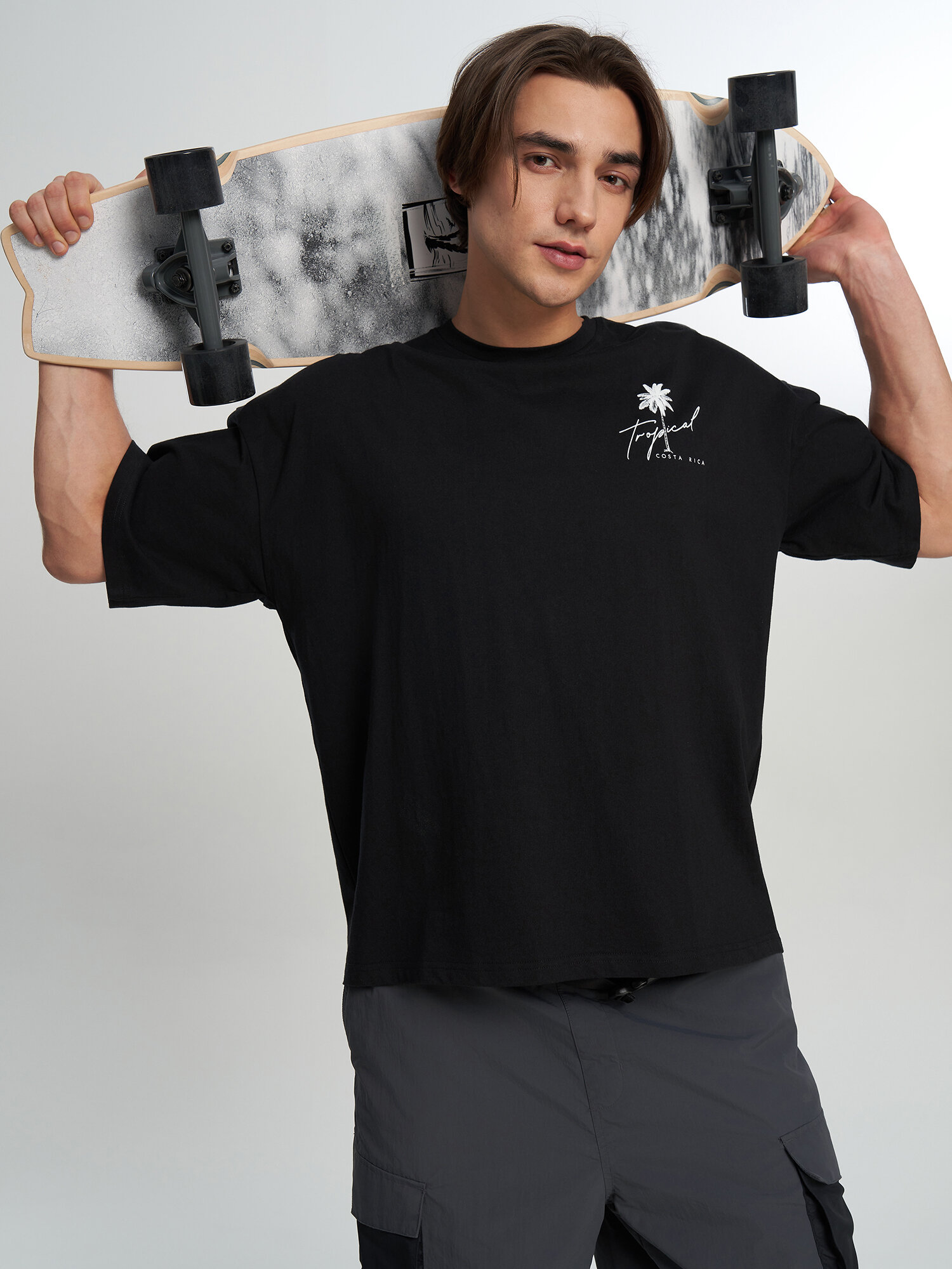Футболка MATRIX SPORT T SHIRT MAN OVERSIZE, размер L, черный — фото 1