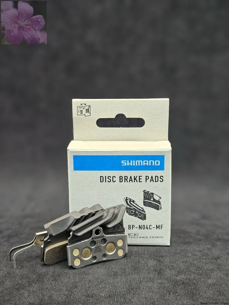 Колодки для дисковых тормозов Shimano N04C-MF (BR-M8120), N-type, с радиатором, металлизированные (sintered), подложка из стального сплава