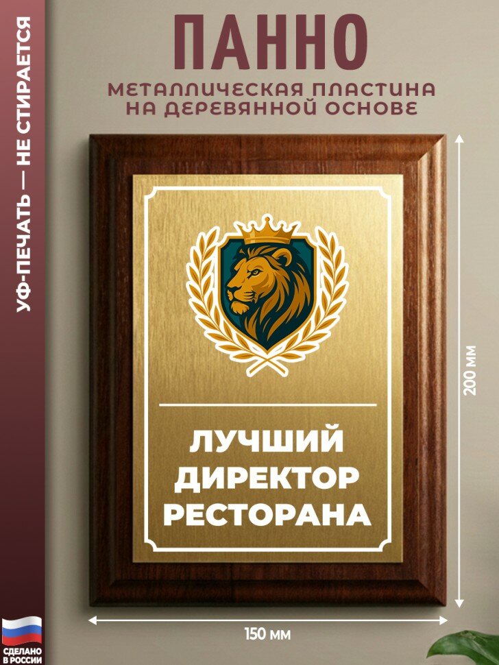 Настенный диплом "Лучший директор ресторана"