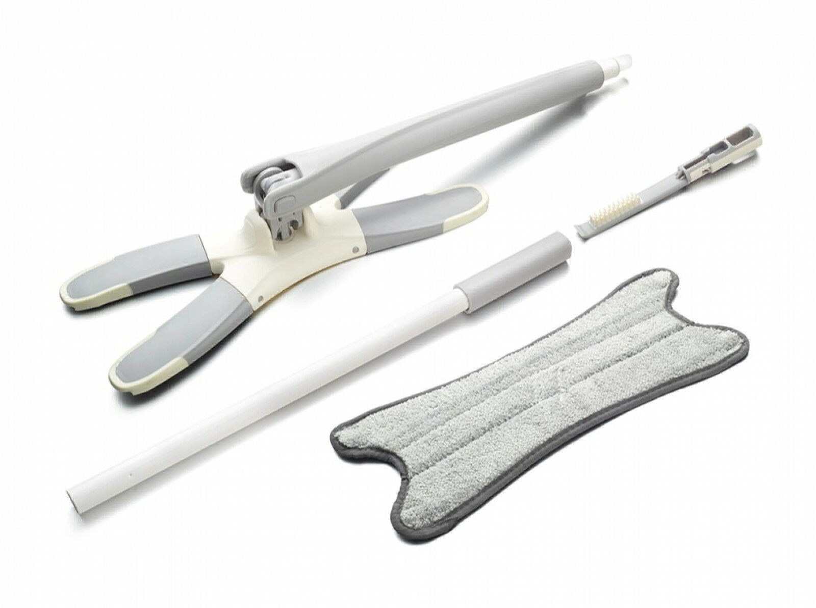 Швабра ручная с отжимом MyPads A157-267 многофункциональная с поворотом 180° и щеточкой для очистки