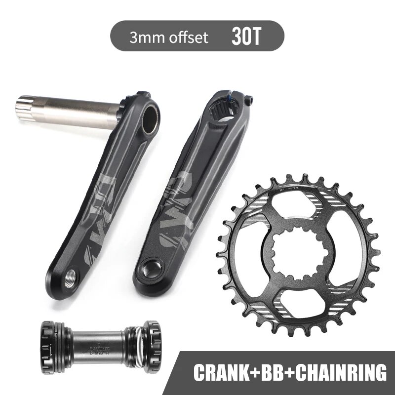 Шатун Prowheel MTB 160 мм, 3mm offset, 30T, Crank-30T and BB