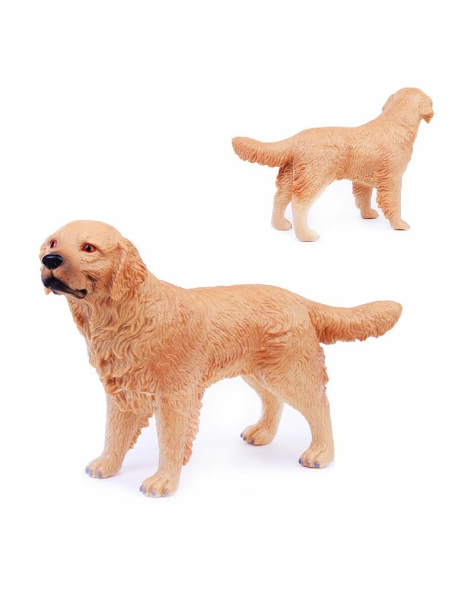 Фигурка интерьерная Золотистый ретривер Plampy, реалистичная игрушка собака большая 23 см
