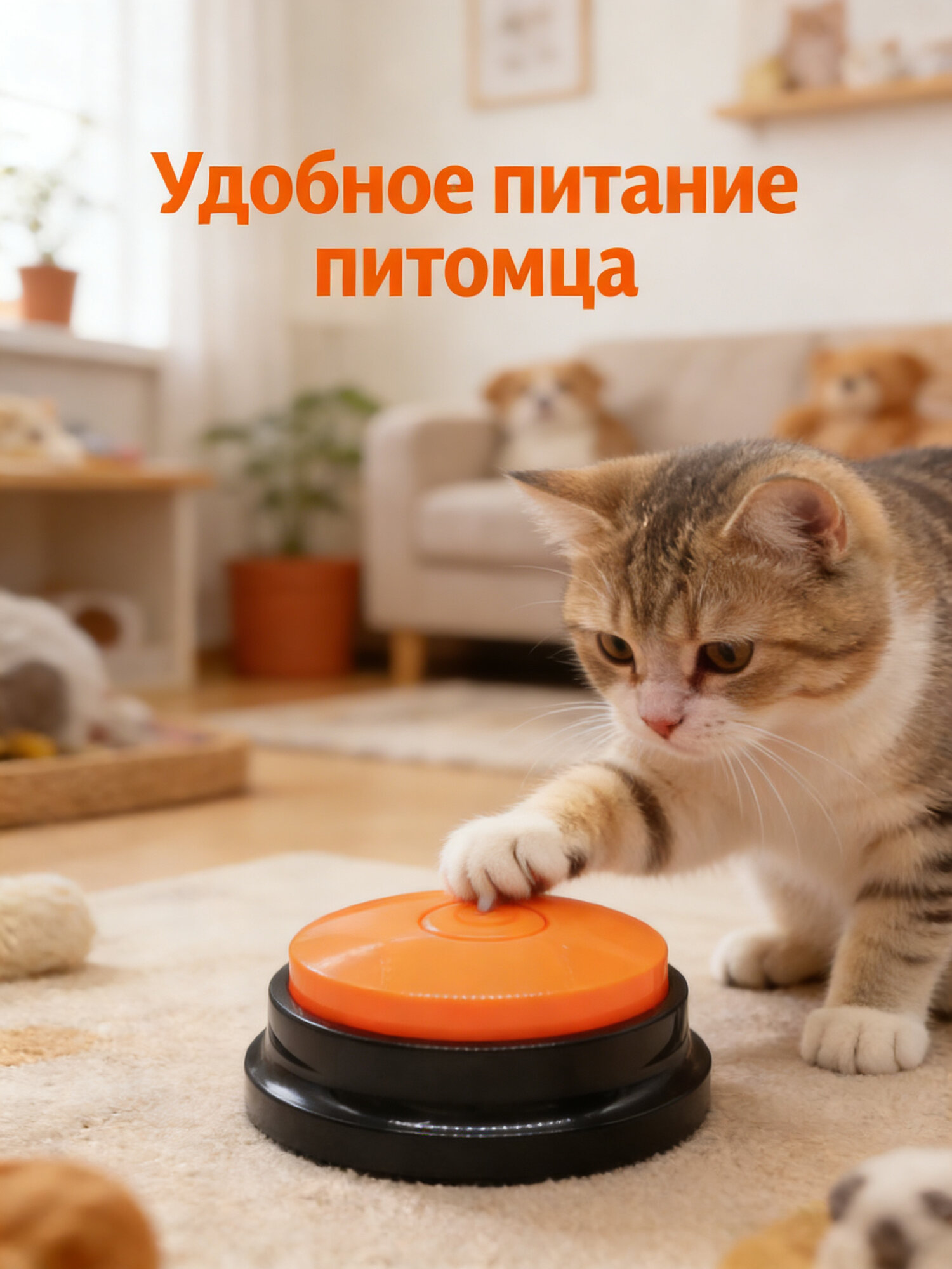 Кнопки для общения с питомцем, записываемые звуковые кнопки для собак и кошек, игрушка для тренировки питомца