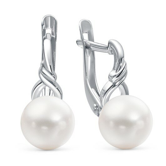 Серьги Яхонт, серебро, 925 проба, жемчуг