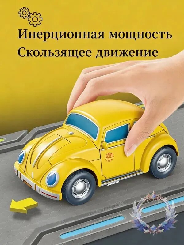 Роботы трансформеры Bumblebee Желтый пластиковый 2 в 1 для мальчиков — фото 1