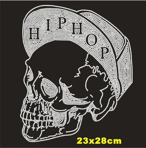 Стразы с черепом SINUAN для одежды Черный, Медь