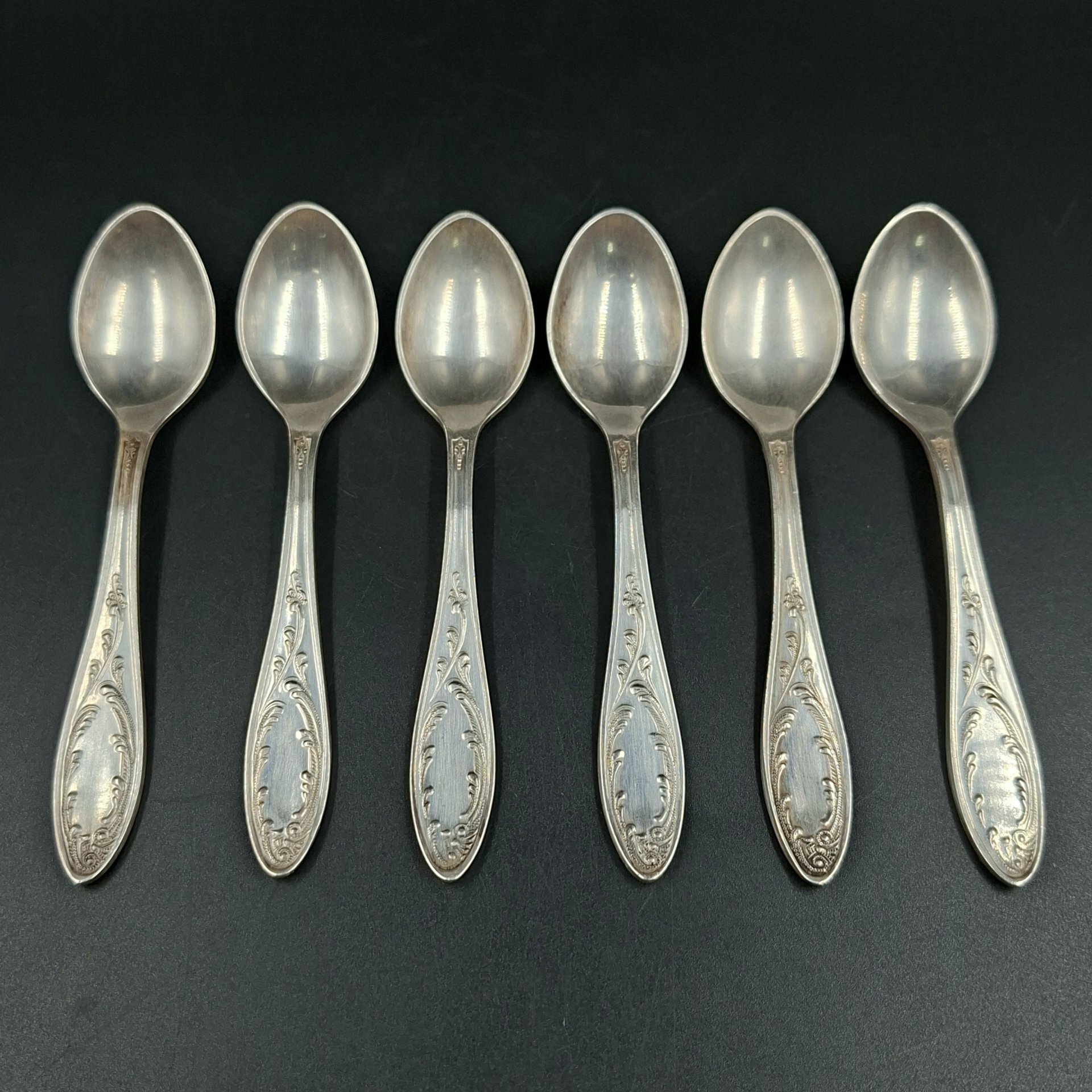 Набор из шести кофейных ложек "Пламя", мНЦ (медь-никель-цинк)