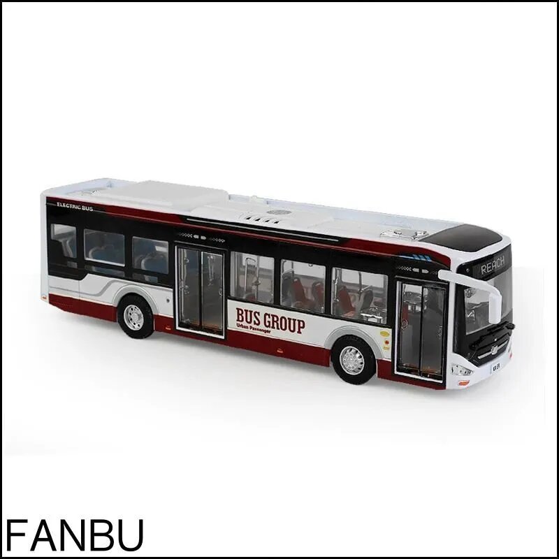 Машинка Bus Group городской автобус масштаб 30 см металлический со светом и звуком