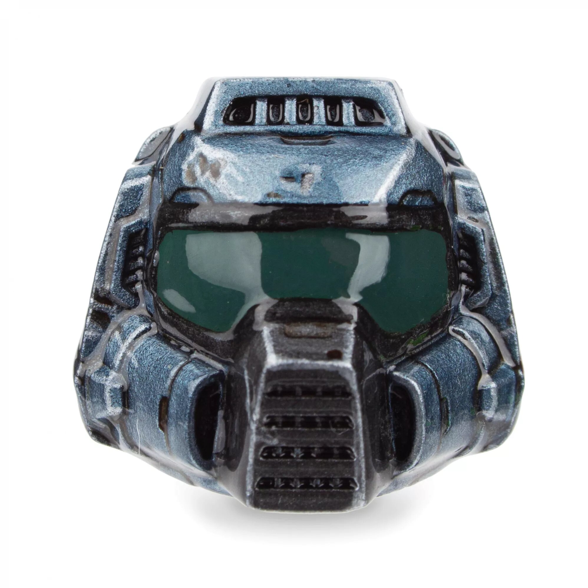 Бусина ERROR, ручная покраска и лак, диаметр 15 мм, полимер, синий/черный